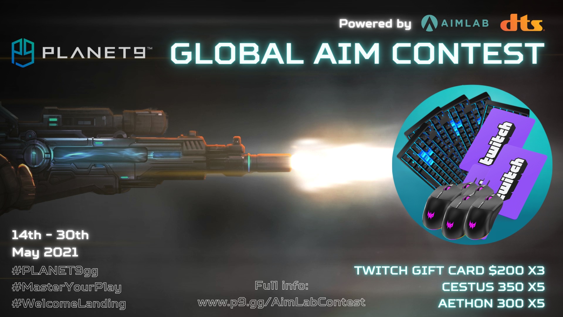 Join the PLANET9 Global Aim Contest Powered by Aim Lab & DTS | PLANET9
